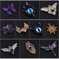 China Diy Crystal Glue Drop Mould Devil's Eye Owl Moth Cthulhu Goth Pendant Silicone Mould for sale