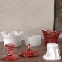 China DIY European Retro Jewelry Box Ins High Foot Candy Can Wax Storage Box Drip Silicone Mold for sale