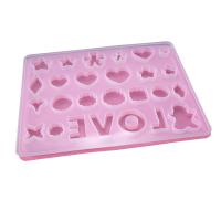 China Crystal Dropper LOVE Silicone Mold Sugar Flipping Mold Cake Mold Cake Baking Decoration Flower English Word Mold for sale