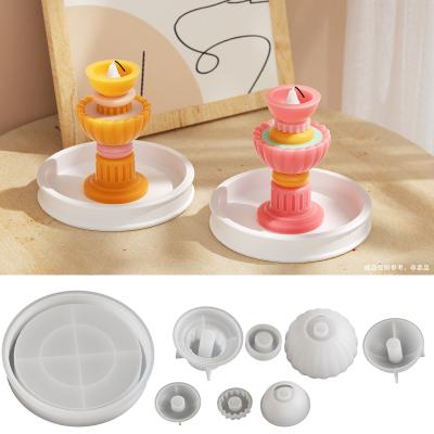 China DIY Candle Stack-Up Silicone Mold For Scented Candles, Candle Holder, Round Wishing Well Stack-Up Mold for sale