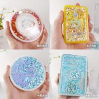 China Resin Quicksand Photo Frame Platform Mold, Rectangular And Circular Quicksand Bar Holder, Hanging Tag, Silicone Mold for sale