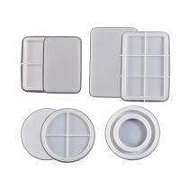 China Resin Quicksand Photo Frame Platform Mold, Rectangular And Circular Quicksand Bar Holder, Hanging Tag, Silicone Mold for sale