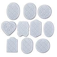 China Crystal Dropper Mold DIY Clover Heart-shaped Hexagonal Hanging Wave Elliptical Silicone Mold for sale