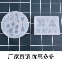 China DIY Crystal Dropper Mold, Bear Paw, Semi Three-dimensional Bone, Three-dimensional Triangle, Square Ear Nail, Silicone Mold for sale
