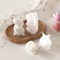 China DIY 3D Rabbit Candle Decoration Silicone Mold Easter Aromatherapy Gypsum Grinding Machine for sale