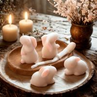 China DIY 3D Rabbit Candle Decoration Silicone Mold Easter Aromatherapy Gypsum Grinding Machine for sale
