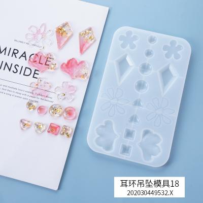 China DIY Crystal Dropper Mold Earrings, Earrings, Pendants, Homemade Accessories, Pendants, Mirror Silicone Molds for sale