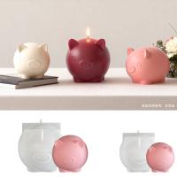 China 3D 3D Pig Silicone Mold DIY Fat Pig Aromatherapy Gift Candle Pendant Gypsum Mold for sale