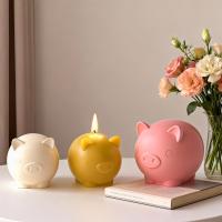 China 3D 3D Pig Silicone Mold DIY Fat Pig Aromatherapy Gift Candle Pendant Gypsum Mold for sale