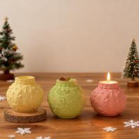 China Embossed Pattern Round Ball Lantern Candle Ornament Silicone Mold DIY Easter Aromatherapy Gypsum Mold for sale