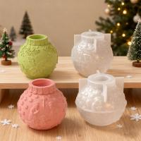 China Embossed Pattern Round Ball Lantern Candle Ornament Silicone Mold DIY Easter Aromatherapy Gypsum Mold for sale