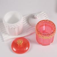 China Drip Glue Three-dimensional Flower Wreath Striped Storage Can Silicone Mold DIY Resin Gypsum Box Ornament Grinding Tool for sale