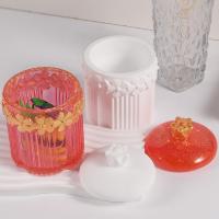 China Drip Glue Three-dimensional Flower Wreath Striped Storage Can Silicone Mold DIY Resin Gypsum Box Ornament Grinding Tool for sale