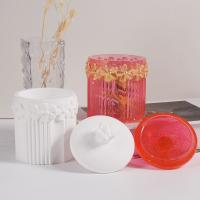 China Drip Glue Three-dimensional Flower Wreath Striped Storage Can Silicone Mold DIY Resin Gypsum Box Ornament Grinding Tool for sale