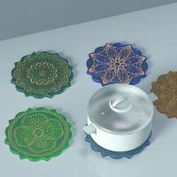 China DIY Crystal Dropper Grinding Tool Mandala Pattern Coaster Table Decoration Silicone Mold Spot Wholesale for sale