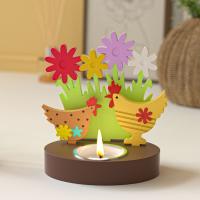 China Easter Silicone Mold DIY Flower Bee Hen Insert Board Candle Holder Candle Base Gypsum Mold for sale
