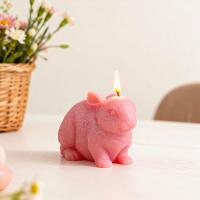 China Easter DIY Little Rabbit Aromatherapy Candle Mold 3D Stereoscopic Rabbit Ornament Gypsum Silicone Mold for sale