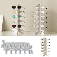 China Multi Layer Glasses Holder Silicone Mold DIY Aromatherapy Gypsum Dropper Sunglasses Display Storage Rack Mold for sale