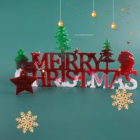 China DIY Crystal Dropper Mold Christmas Listing Ornament Merry Christmas English Mirror Silicone Mold for sale