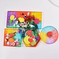 China DIY Dropper Resin Mirror Four Leaf Clover Square Rectangular Hexagonal Circular Storage Tray Silicone Mold for sale