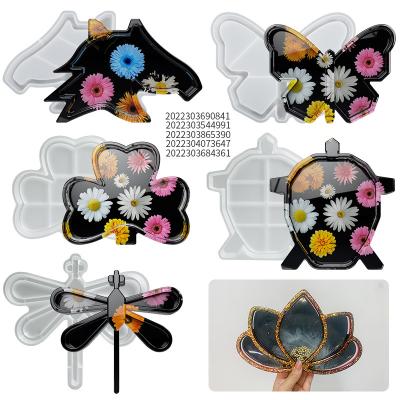 China DIY Dropper Gypsum Cement Grinding Tool, Lotus Butterfly Dragonfly Turtle Storage Box, Potted Silicone Mold for sale