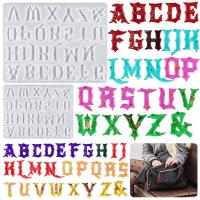 China DIY Gothic Alien English 26 Letter Full Page Drip Glue Grinder Aromatherapy Pendant Keychain Silicone Mold for sale