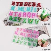 China DIY Gothic Alien English 26 Letter Full Page Drip Glue Grinder Aromatherapy Pendant Keychain Silicone Mold for sale