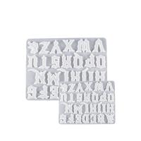 China DIY Gothic Alien English 26 Letter Full Page Drip Glue Grinder Aromatherapy Pendant Keychain Silicone Mold for sale