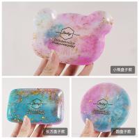 China Round Rectangular Bear Head Dish Silicone Mold DIY Crystal Drip Glue Aromatherapy Gypsum Storage Box Grinding Tool for sale