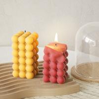 China DIY Rectangular 3D Cube Candle Silicone Mold Crystal Drip Resin Aromatherapy Gypsum Ornament for sale