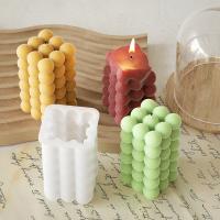 China DIY Rectangular 3D Cube Candle Silicone Mold Crystal Drip Resin Aromatherapy Gypsum Ornament for sale
