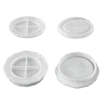 China DIY European Retro Relief Lace Circular Oval Aromatherapy Gypsum Storage Tray Silicone Mold for sale