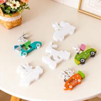 China Easter Cross-border Popular Silicone Mold DIY Driving Bunny Fragrance Stone Ornament Gypsum Mold for sale