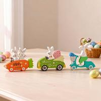 China Easter Cross-border Popular Silicone Mold DIY Driving Bunny Fragrance Stone Ornament Gypsum Mold for sale