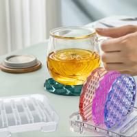 China DIY Crystal Dropper Molds, Multiple Edge Cut Coasters, Storage And Table Decorations, Silicone Molds Wholesale for sale