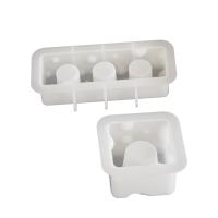 China DIY Mirror Rectangular Cheese Candle Stand Decoration Aromatherapy Gypsum Candle Base Silicone Mold for sale