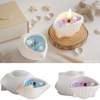 China DIY Dropping Resin Aromatherapy Gypsum Conch Shell Candle Cup Ocean Storage Can Silicone Mold for sale