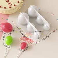 China Six Grid Large, Medium, Small, Three-dimensional Balloon Silicone Mold DIY Chocolate Cake Decoration Gypsum Candle Mold for sale