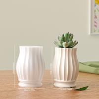China Nordic Simple Roman Vase Dropping Mold DIY Aromatherapy Gypsum Desktop Decoration Flower Pot Silicone Mold for sale