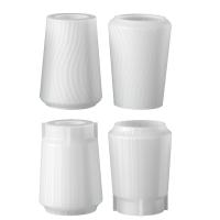 China Nordic Ins Vertical Wavy Vase Silicone Mold DIY Hydroponic Flower Pot Candle Container Gypsum Mold for sale
