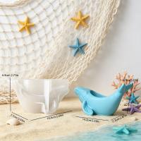 China Ocean Ins Wind Whale Candlestick Storage Box Silicone Mold Aromatherapy Candle Gypsum Ornament DIY Home Decoration Mold for sale