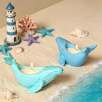 China Ocean Ins Wind Whale Candlestick Storage Box Silicone Mold Aromatherapy Candle Gypsum Ornament DIY Home Decoration Mold for sale