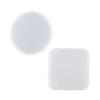 China DIY Crystal Dropper Resin Gypsum Coaster Silicone Mold Square Lace Circular Table Coaster Grinder for sale