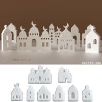 China Aromatherapy Gypsum Easter Castle House Decoration Silicone Mold Holiday Gift Dropper Candle Mold for sale