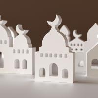 China Aromatherapy Gypsum Easter Castle House Decoration Silicone Mold Holiday Gift Dropper Candle Mold for sale