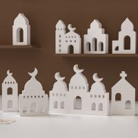 China Aromatherapy Gypsum Easter Castle House Decoration Silicone Mold Holiday Gift Dropper Candle Mold for sale