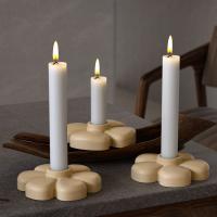 China Ins Minimalist Style Four Petal Five Petal Six Petal Flower Candle Holder Ornament Gypsum Candle Base Silicone Mold for sale