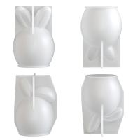China Easter Egg Rabbit Fold Ear Rabbit Straight Ear Rabbit DIY Aromatherapy Candle Rabbit Gypsum Silicone Mold for sale