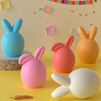China Easter Egg Rabbit Fold Ear Rabbit Straight Ear Rabbit DIY Aromatherapy Candle Rabbit Gypsum Silicone Mold for sale