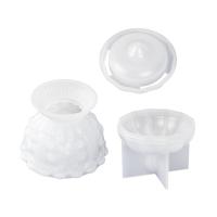 China Crystal dropper resin storage flowerpot DIY relief pattern cement gypsum candle cup silicone mold for sale